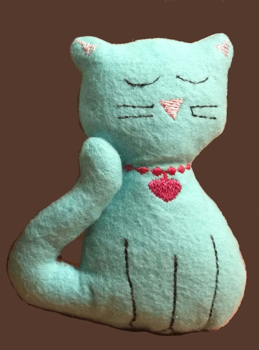 Kitty Cat Softie Plush Stuffie in the Hoop Machine Embroidery digital ...