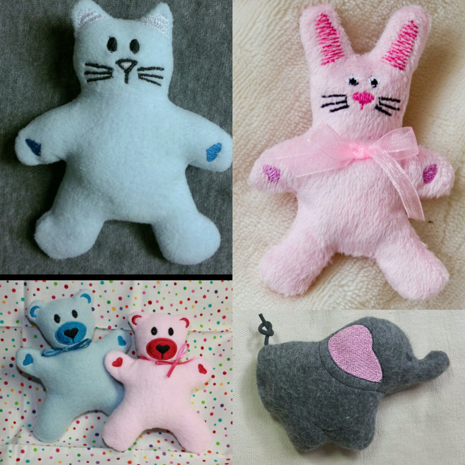 4 Pc Set of Plush Softie Stuffie in the Hoop Machine - Etsy