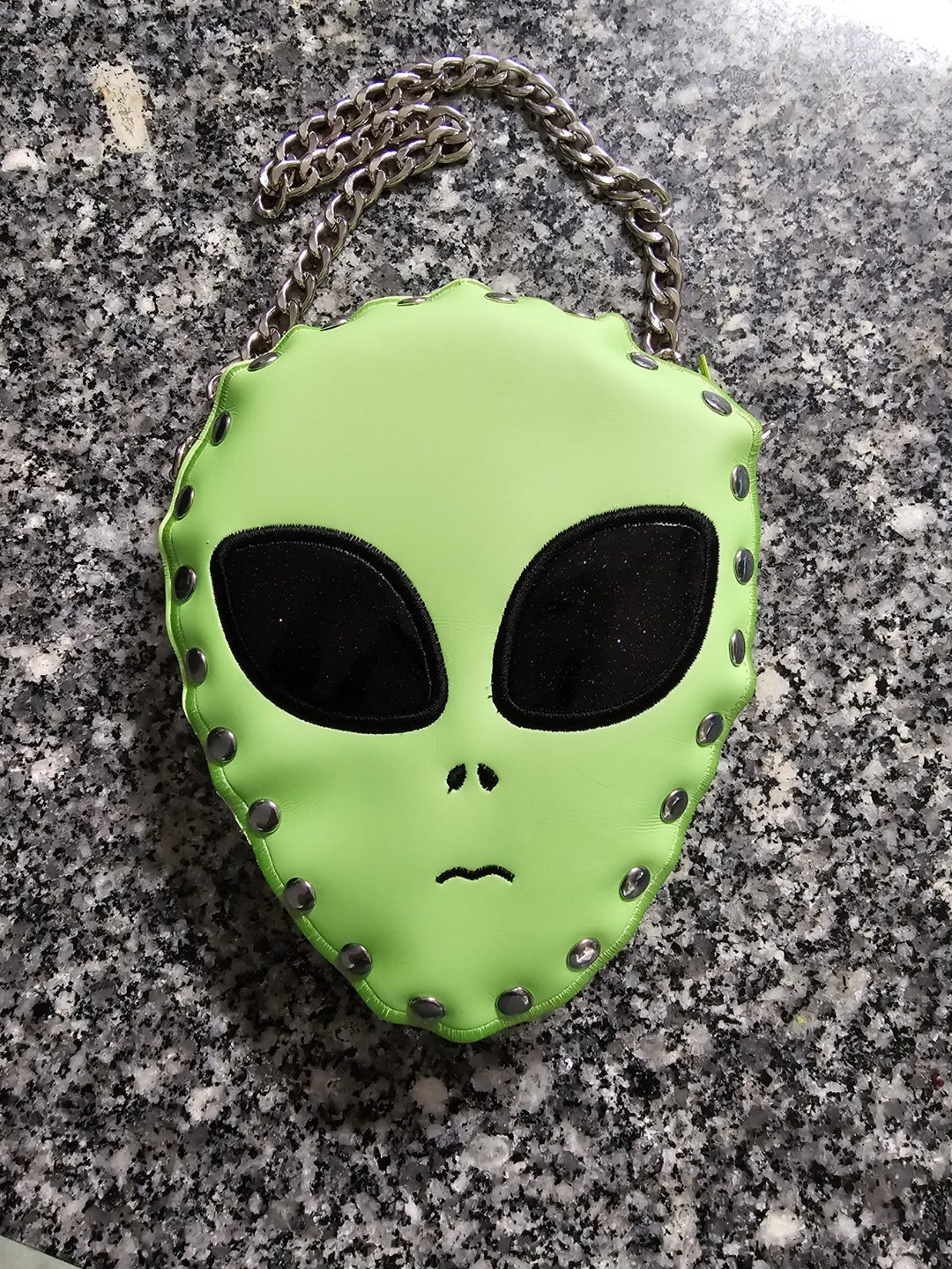 Alien Medium Size in the Hoop 3d Riveted Purse Machine Embroidery File ...