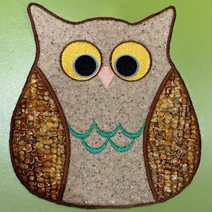 Owl Hot Pad in the Hoop Ith Embroidery Design Pattern - Etsy
