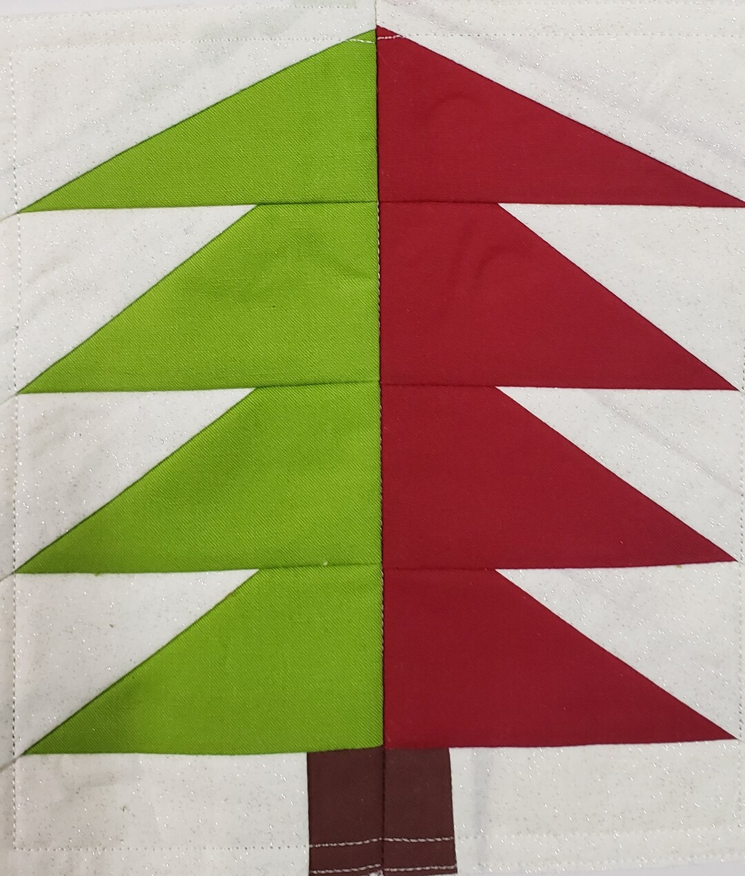 Trees Half Square Triangle Split Quilting Block Paper Piecing in the ...