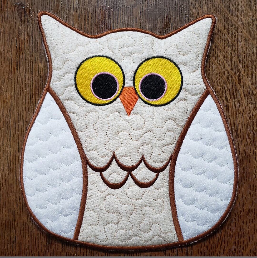 Owl Hot Pad in the Hoop Ith Embroidery Design Pattern - Etsy