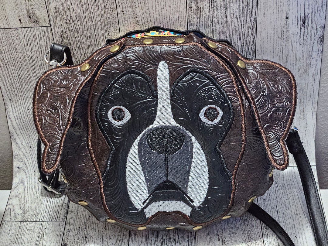 Boxer Dog LARGE VERSION Rivet Purse Embroidery Pattern Ith - Etsy