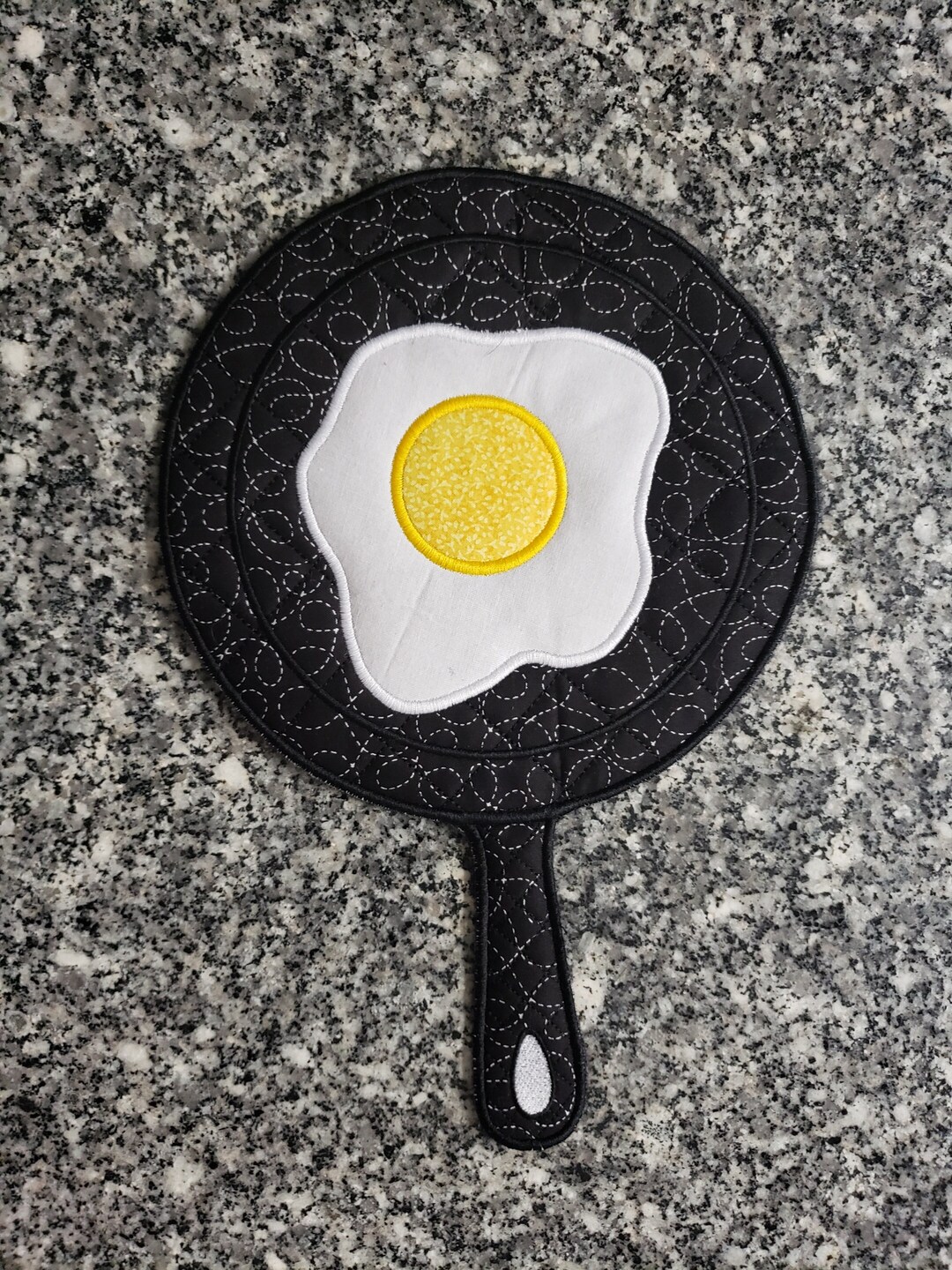 Frying Pan Hot Pad in the Hoop Ith Embroidery Design Pattern - Etsy