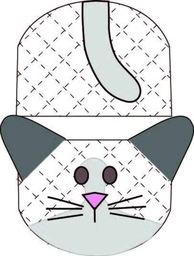 Tuxedo Cat (sewing Machine Pattern) Oven Mitt Pattern - Etsy