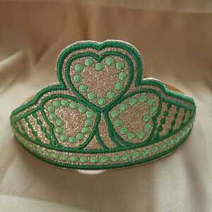 Shamrock, St Patrick's Day, Tiara Crown Hairband Headband Slider in the ...