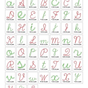 Zigzag Cardstock Font 1.4 Inch - Hand Digitized Script Connecting Line ...