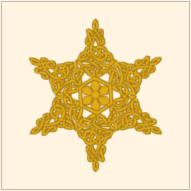 Celtic Snowflake Ornament Freestanding Lace Machine Embroidery Design ...