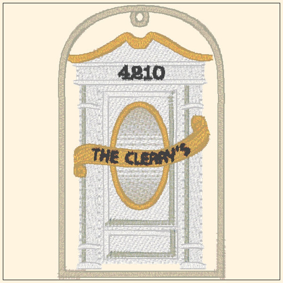 New House Home Door Felt Vinyl in the Hoop Ornament, Ith Embroidery ...