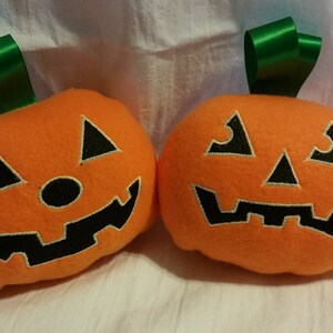 Pumpkin Stuffies in the Hoop Designs - Two Faces - Three Sizes ...