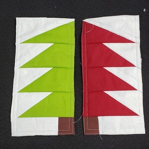 Trees Half Square Triangle Split Quilting Block Paper Piecing in the ...