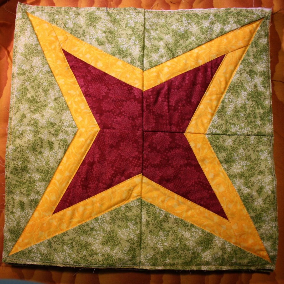 Shining Star Ith Quilting Block Paper Piecing in the Hoop Embroidery ...