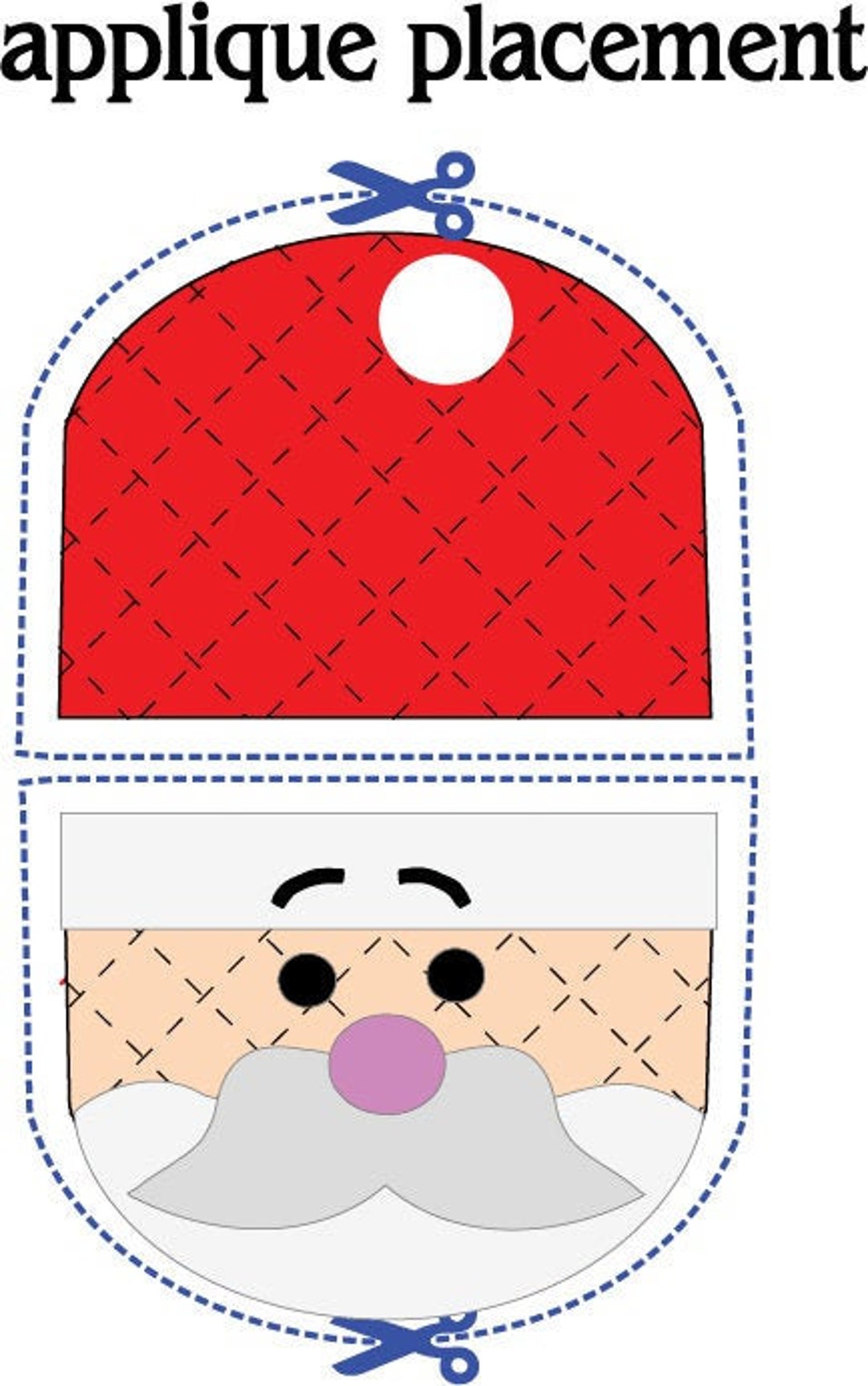 Santa (sewing Machine Pattern) Oven Mitt - Etsy