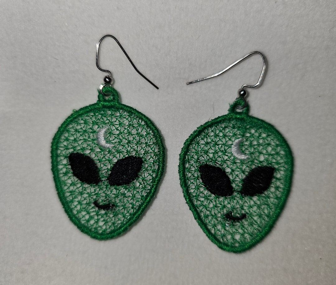 Alien Face Freestanding Lace Machine Embroidery Design Files - Etsy
