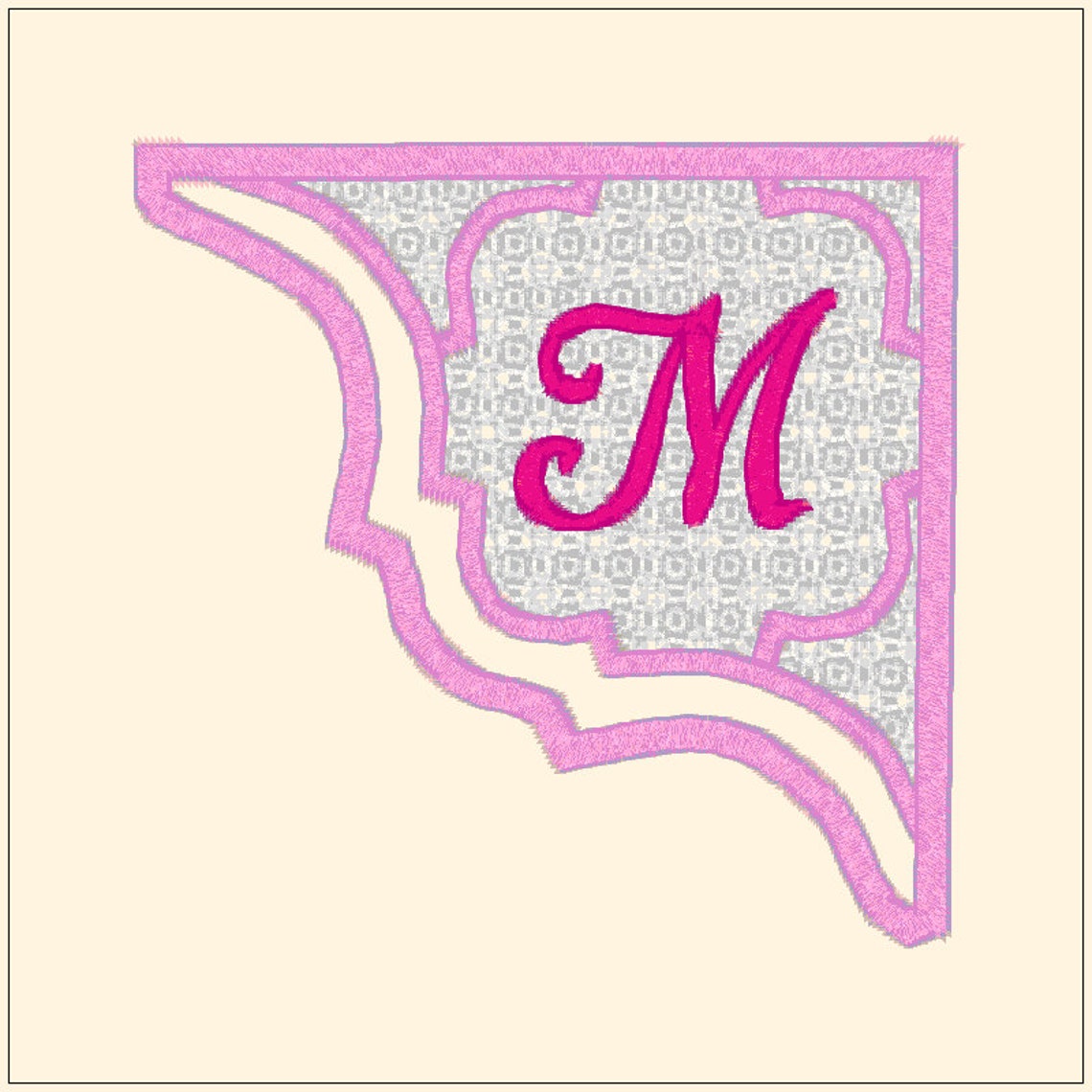 Lace Monogram Bookmark1 in the Hoop Freestanding Lace - Etsy