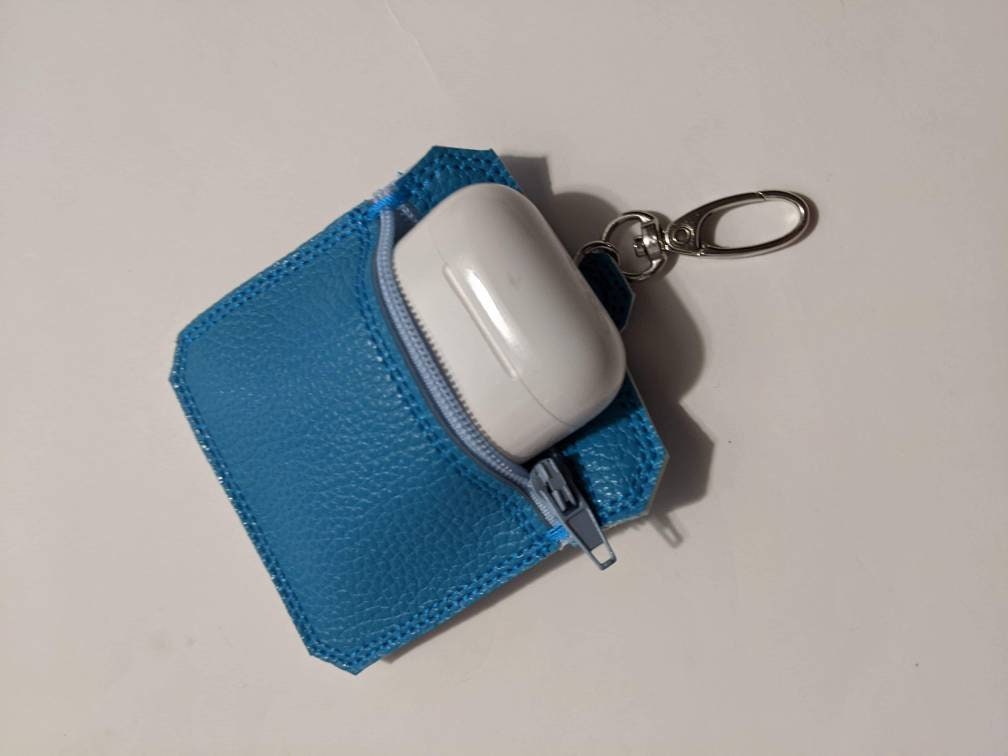 Earphone Pouch in the Hoop Embroidery Design for Vegan Leather or Vinyl ...