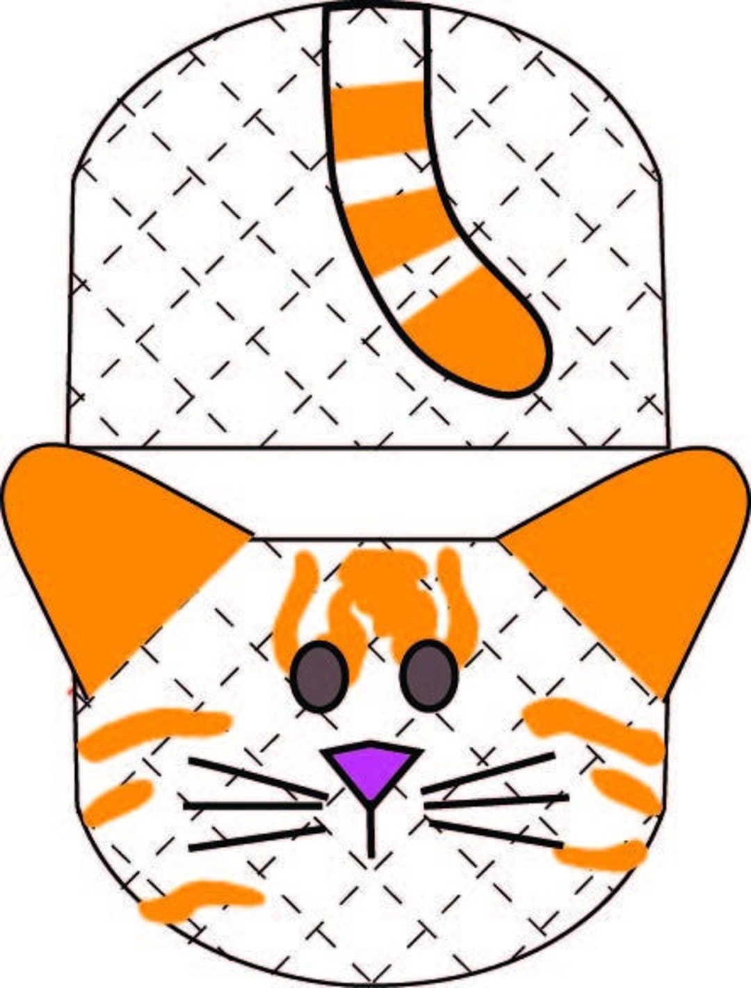 Tabby Cat (sewing Machine Pattern) Oven Mitt Pattern - Etsy