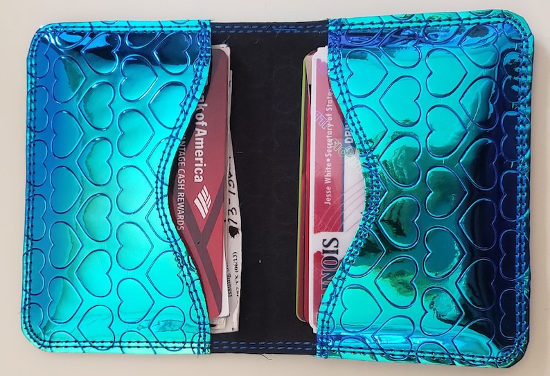Card Case Minimalist Wallet in the Hoop Embroidery Design for Vegan ...