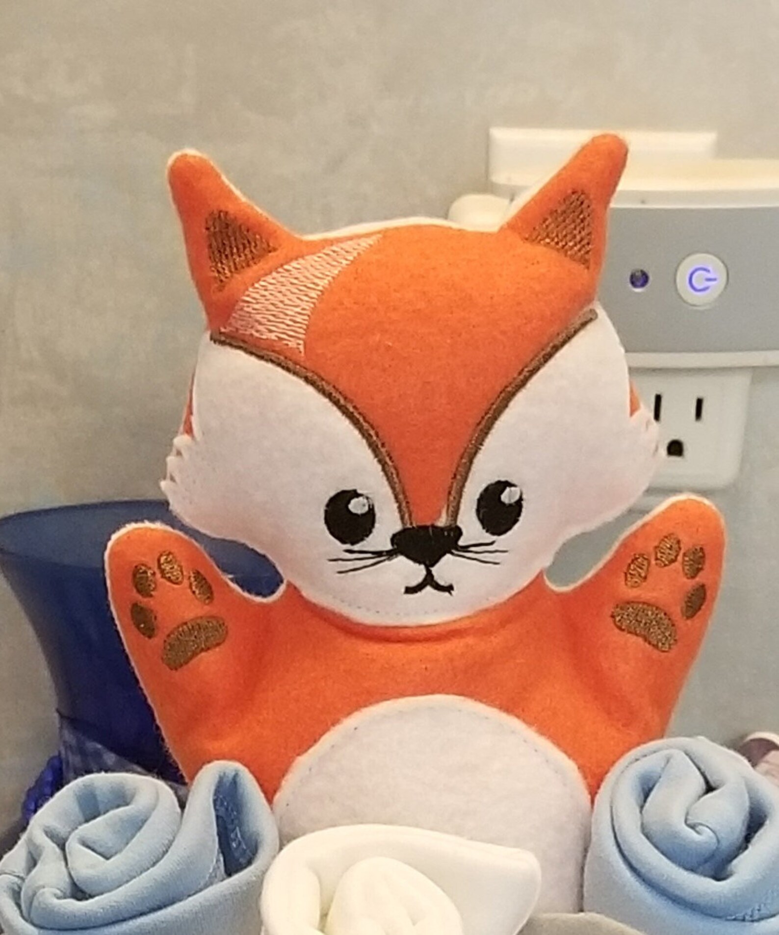 Fox hand puppet in the hoop embroidery design adult and kids | Etsy