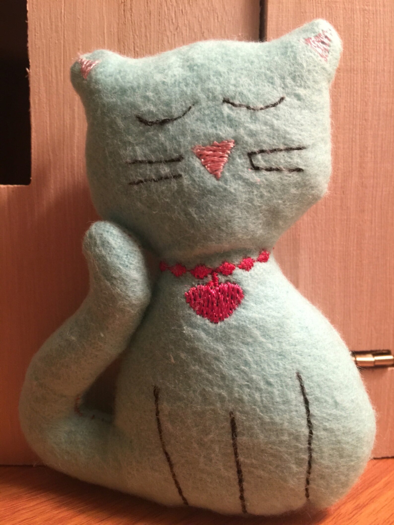 Kitty Cat Softie Plush Stuffie in the Hoop Machine Embroidery *digital ...