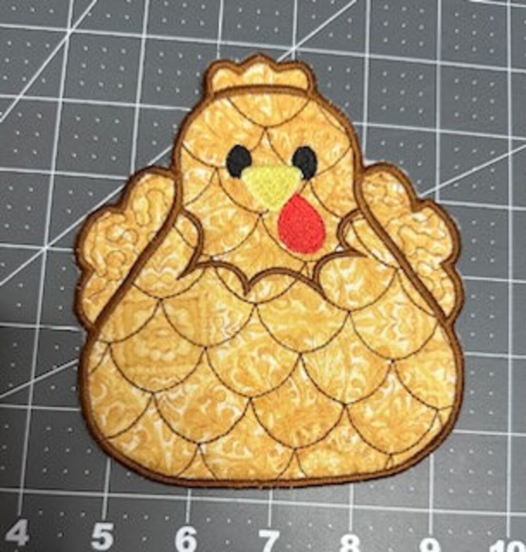 Chicken Hot Pad in the Hoop Ith Embroidery Design Pattern - Etsy