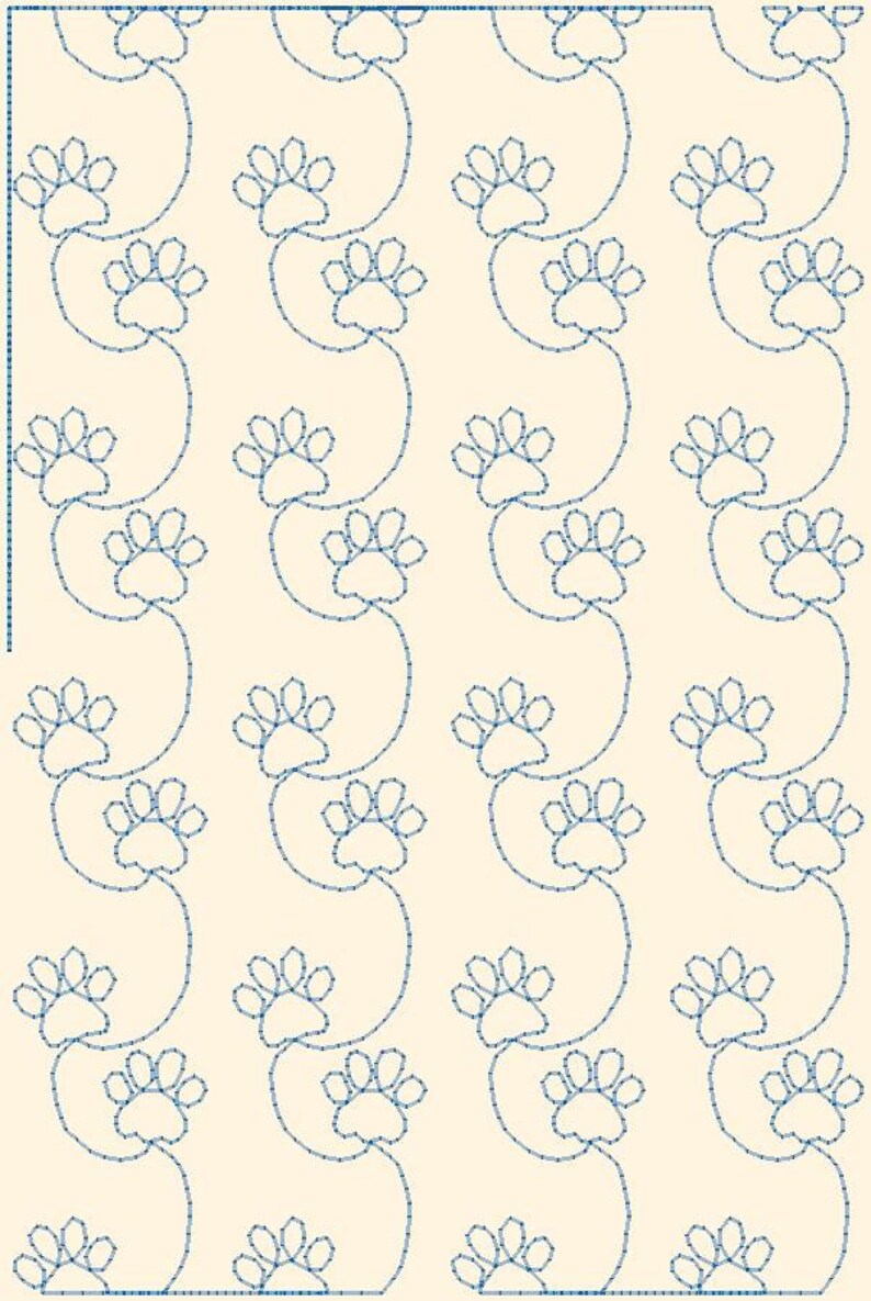 3 8x12 Inch Dog Bone Paws and Combo in the Hoop Quilting - Etsy