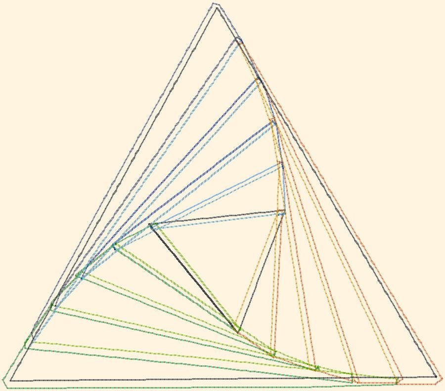 Twisted Triangle (embroidery Design Version) Quilting Block Paper ...