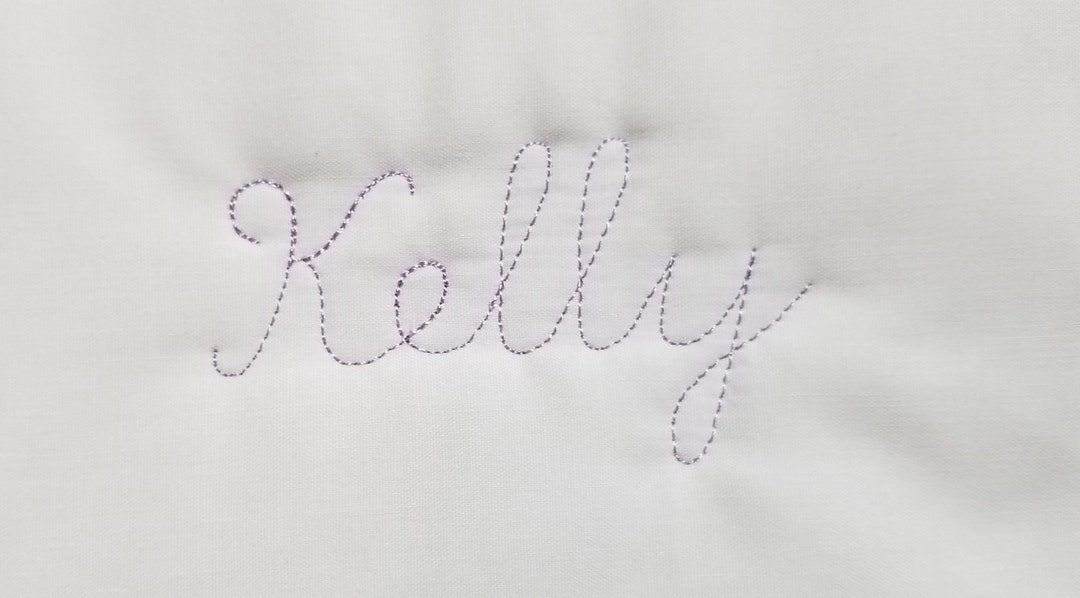 Quilting Text Hand Digitized Script Connecting Line Font - Machine ...