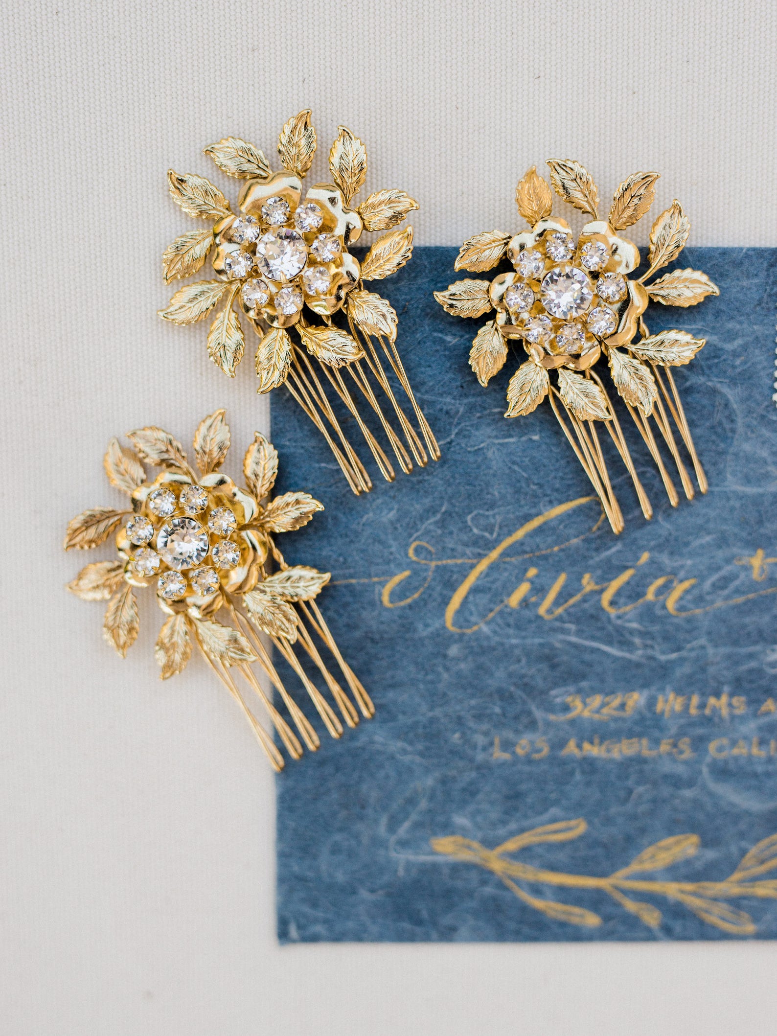 Emaline Gold Leaf Comb Bridal Comb Bridal Headpiece Gold - Etsy