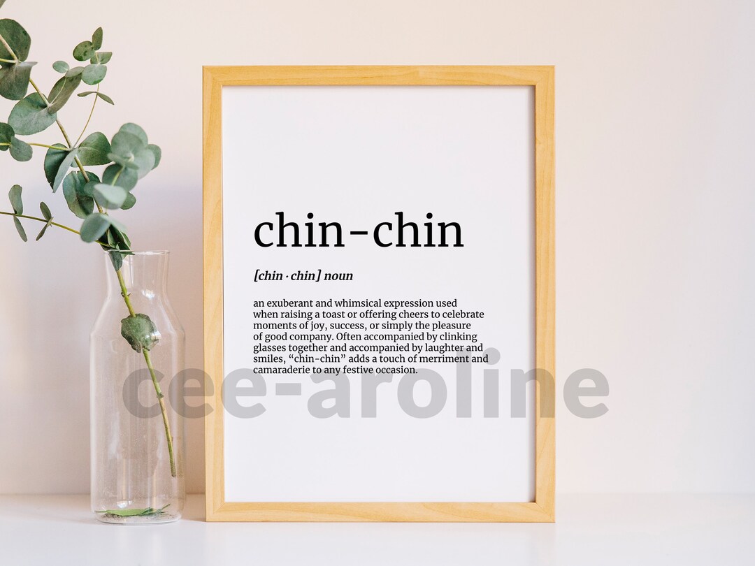 Printable Definition Quote Chin Chin Print Wall Art Digital File ...