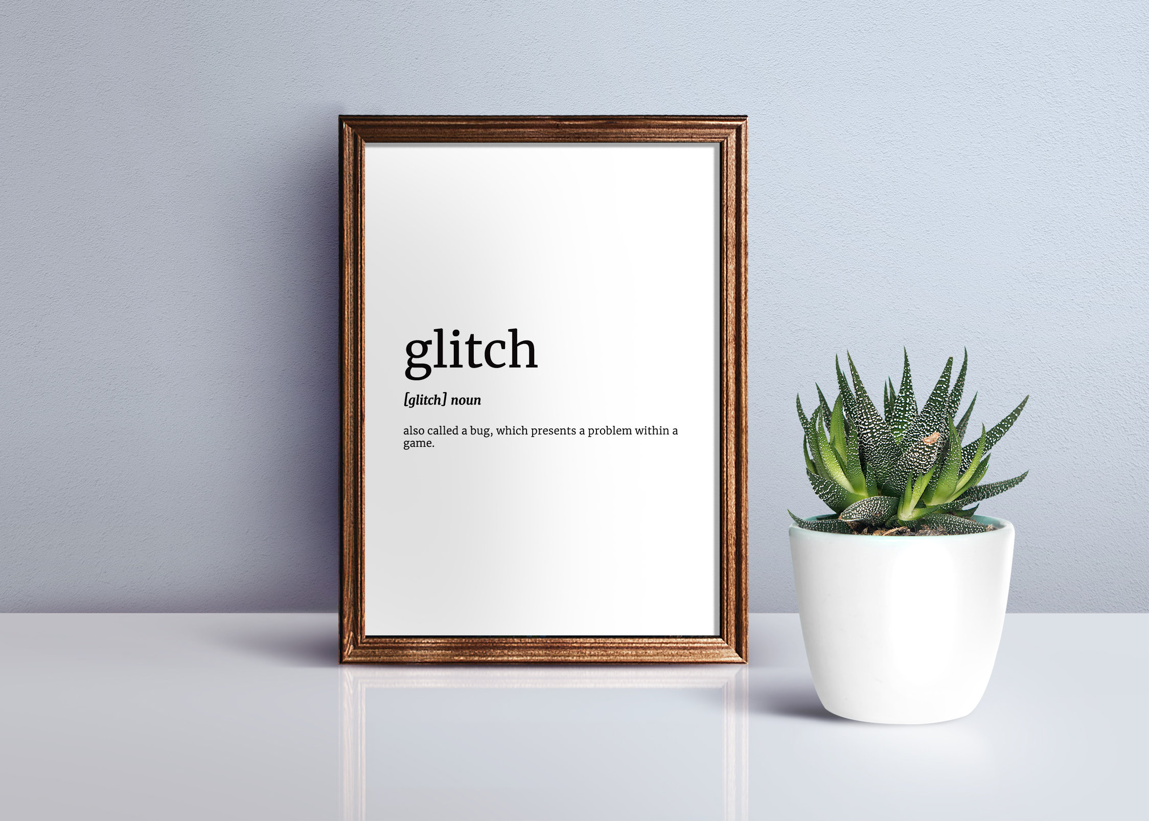 Printable Definition Quote - Glitch - Gaming Print - Gamer Gifts ...