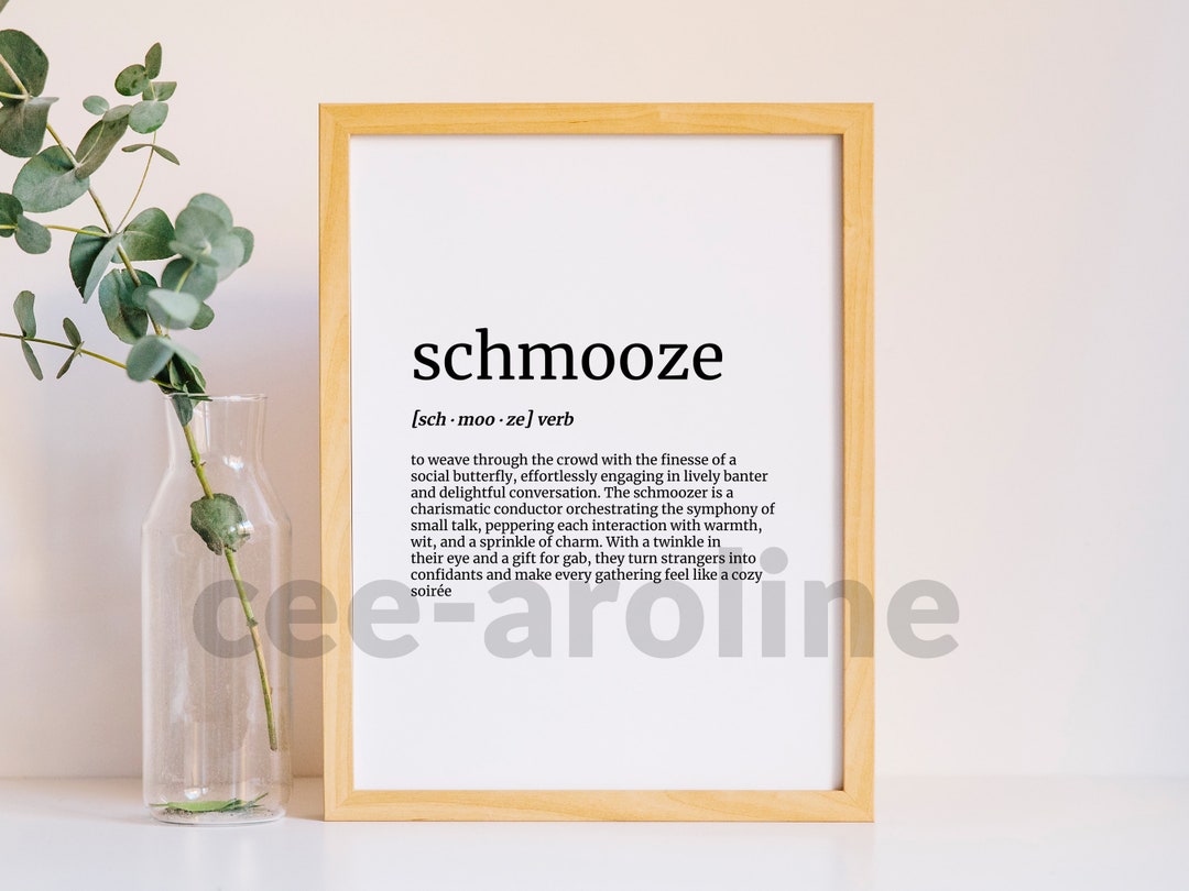 Printable Definition Quote - Schmooze Print - Wall Art - Digital File ...