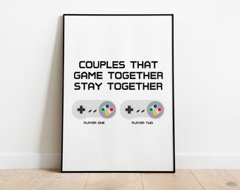 Printable Quote Couples That Game Together Stay Together | Etsy