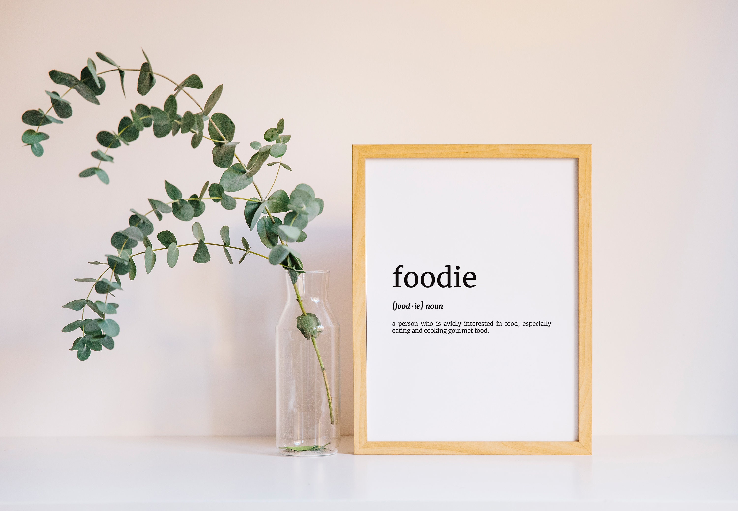 Printable Definition Quote Foodie Kitchen Print Foodie | Etsy
