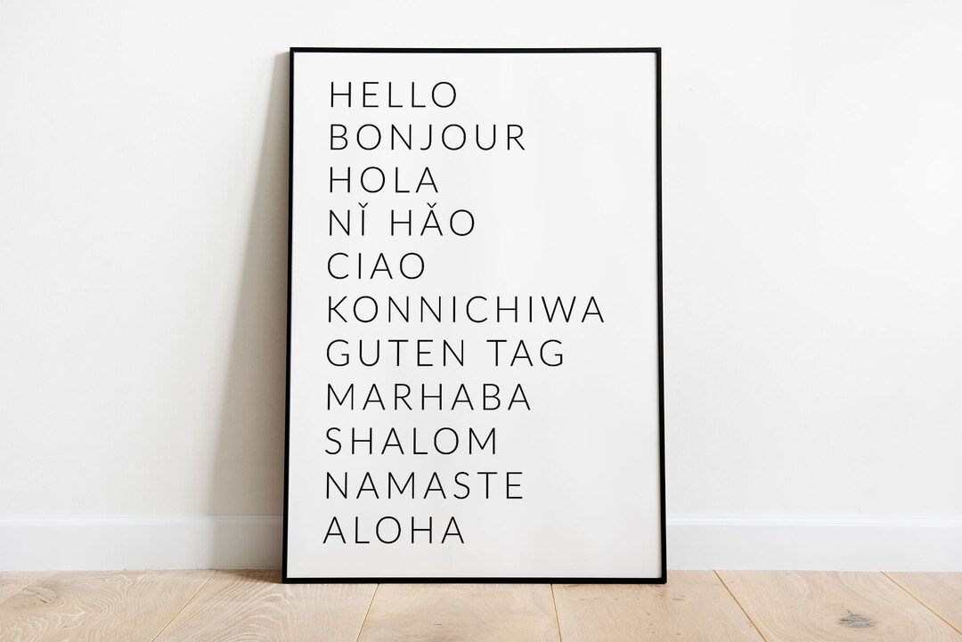 Printable Hello in Different Languages Quote Inspirational Quote ...