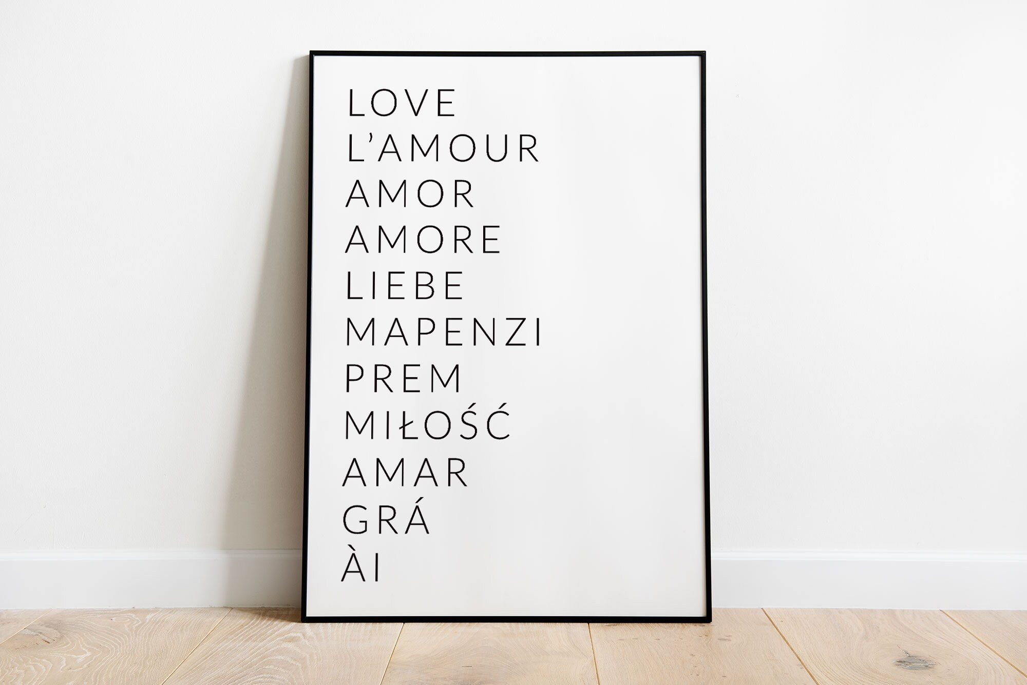 Printable Love in Different Languages Quote Inspirational - Etsy