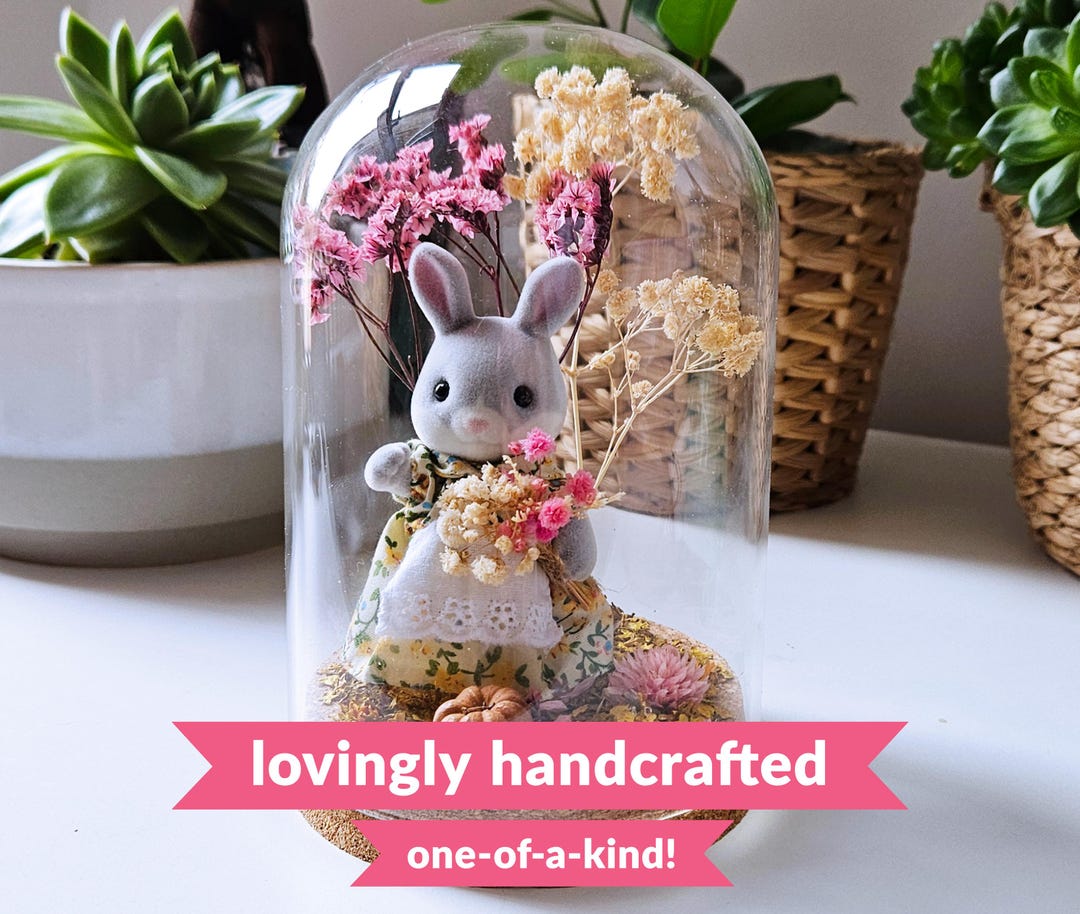 Handcrafted Woodland Sylvanian Calico Critter Display | Glass Gift Dome ...