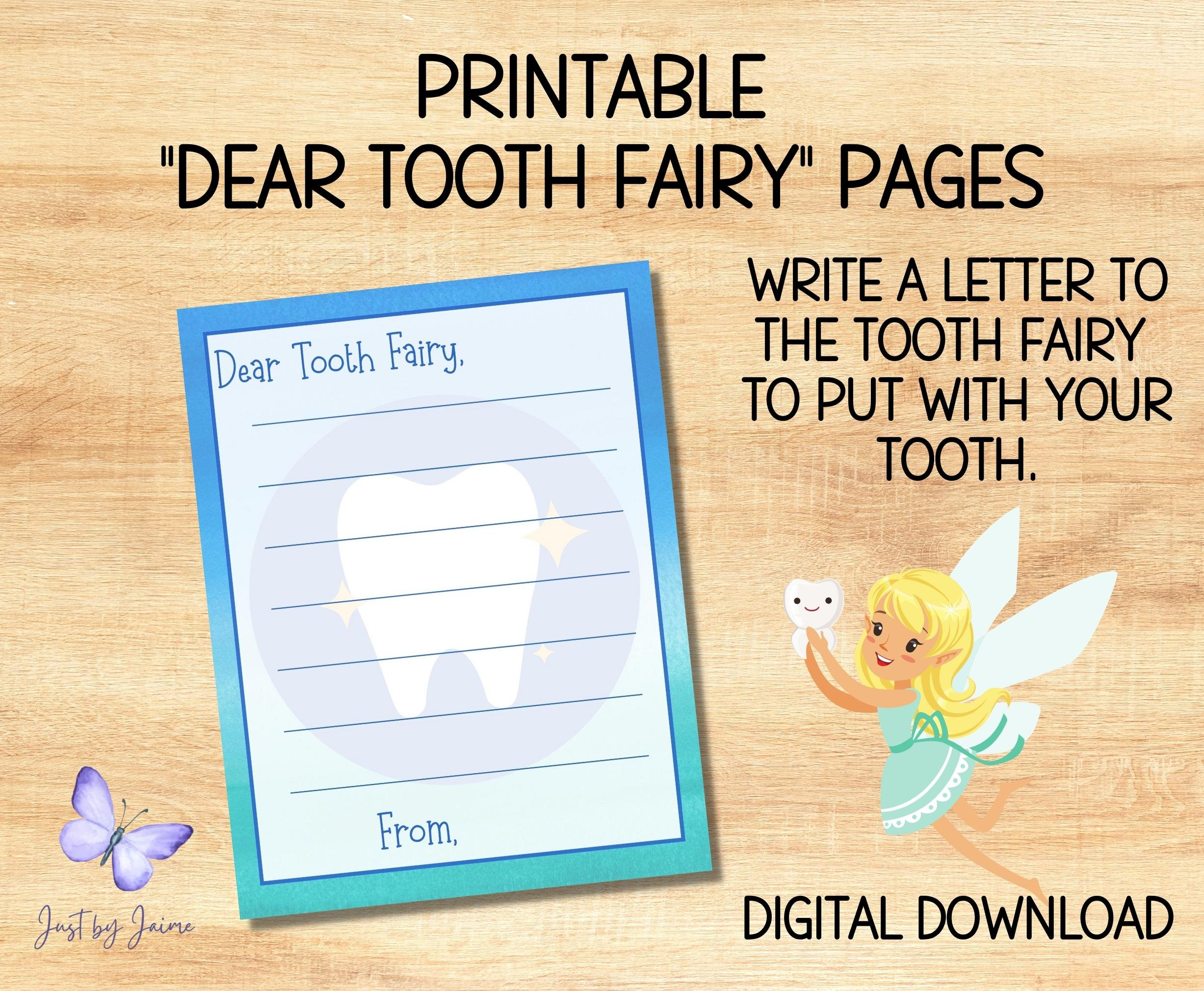 Printable Letter to Tooth Fairy-loose Tooth-instant Download-write ...