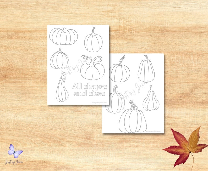 Fall/autumn Themed Coloring Pages/sheets-instant Download-leaves ...
