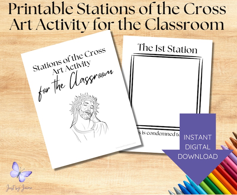 Printable Stations of the Cross Art Activity for the Classroom-instant ...