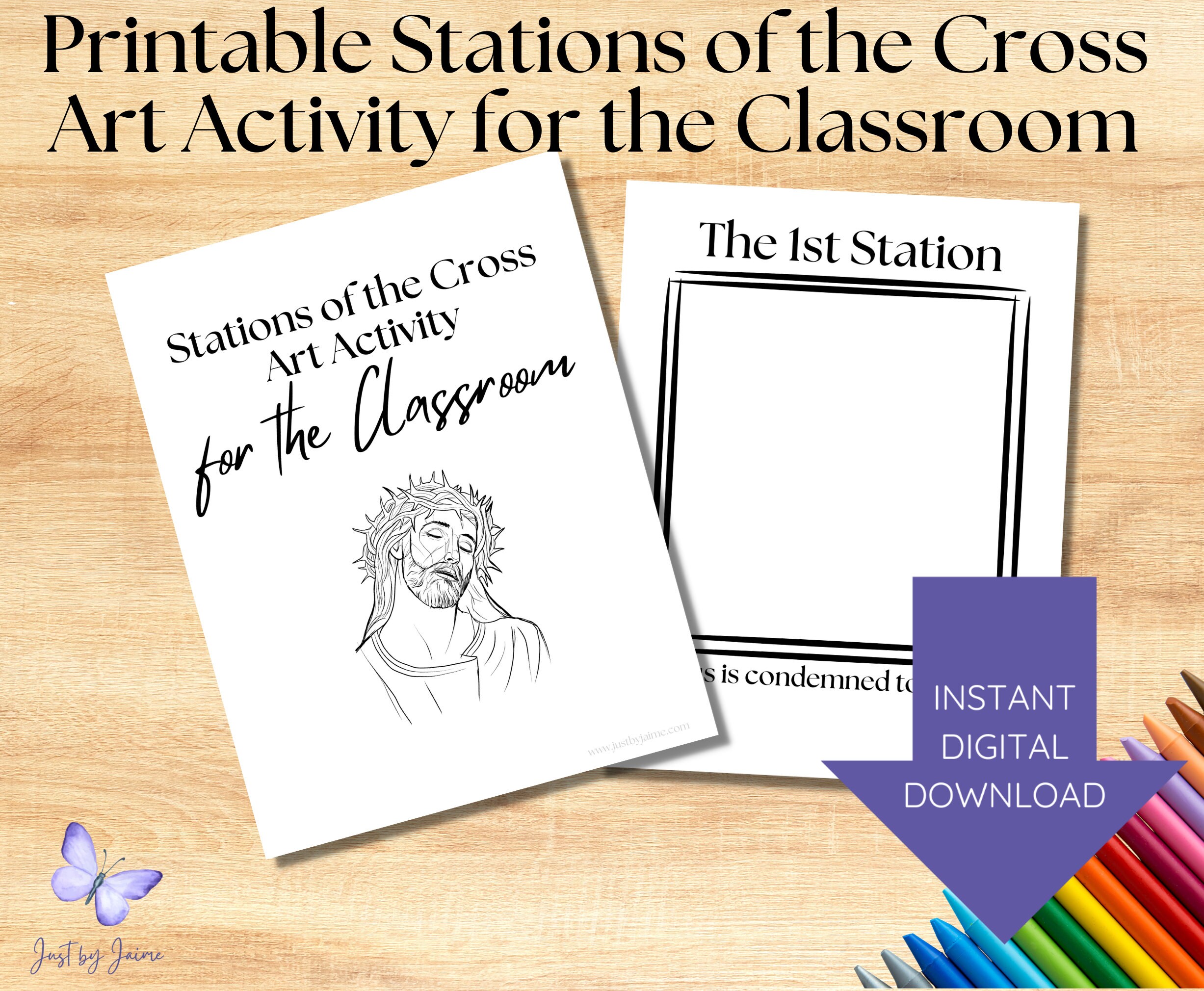 Printable Stations of the Cross Art Activity for the Classroom-instant ...