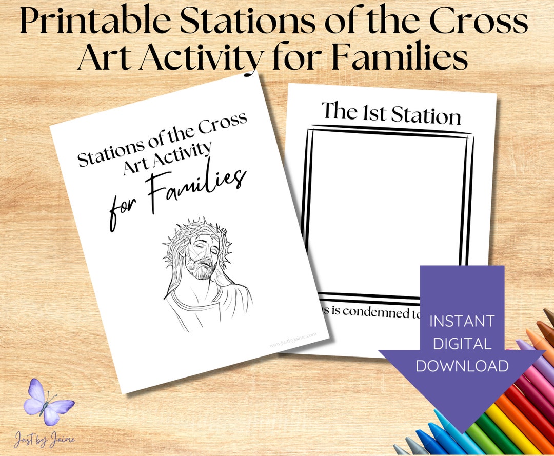 Printable Stations of the Cross Art Activity for Families-instant ...