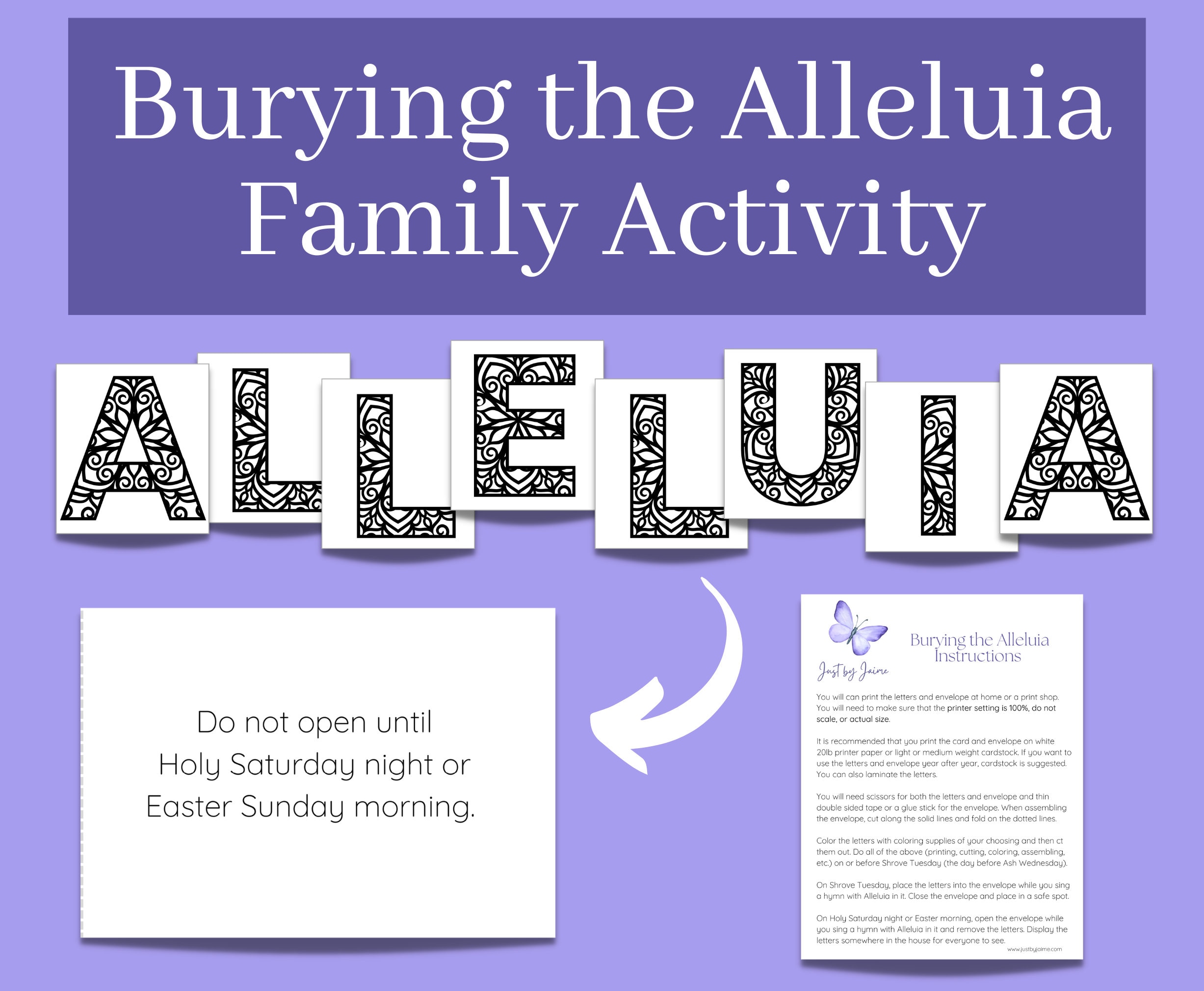 Burying the Alleluia Family Activity-shrove Tuesday-prepare for Lent ...