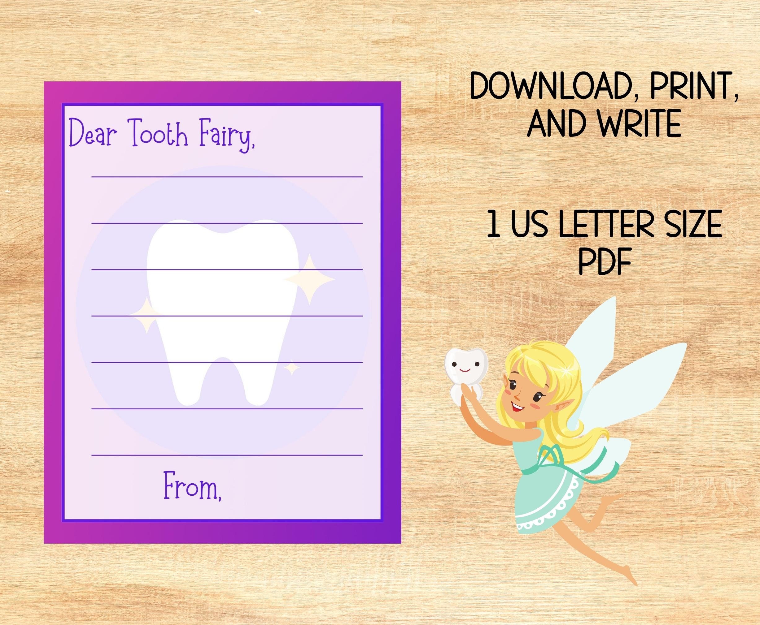 Printable Letter to Tooth Fairy-loose Tooth-instant Download-write ...