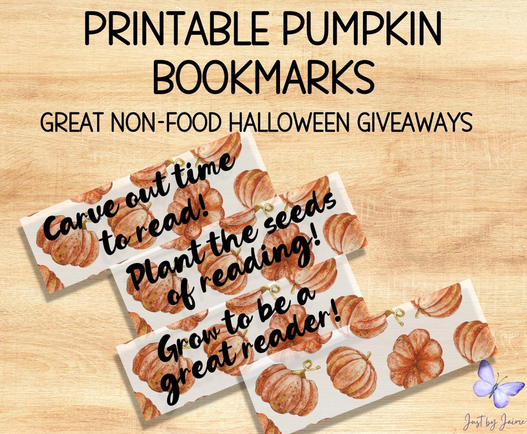 Printable Pumpkin Bookmarks-instant Download-great for Halloween and ...