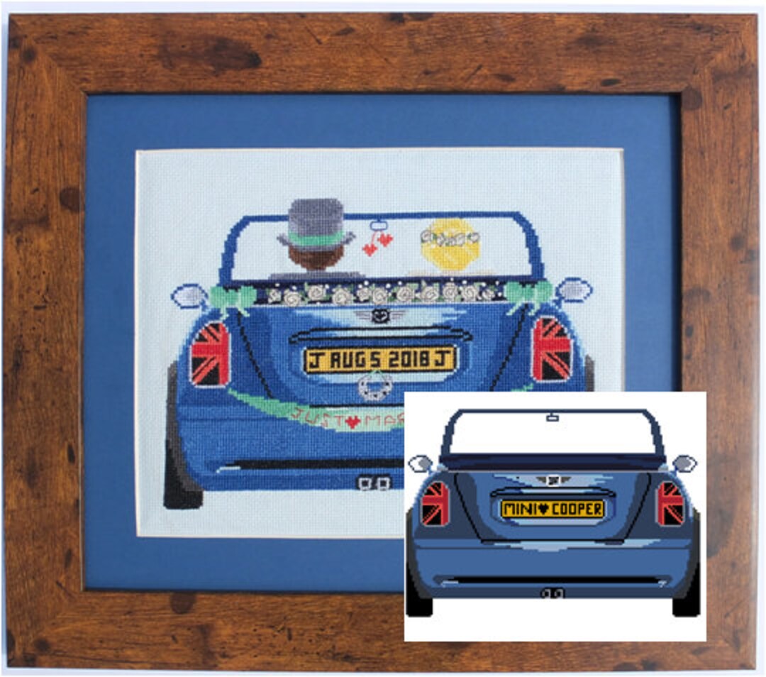 Mini Cooper and Mini Cooper Wedding PDF Cross Stitch Patterns - Etsy