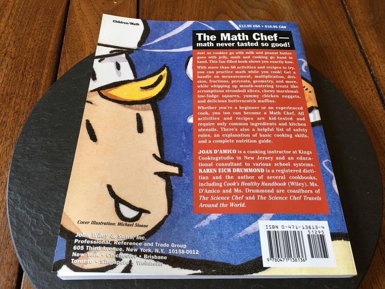 VTG 90s the Math Chef 60 Kid Recipes Math Activities - Etsy
