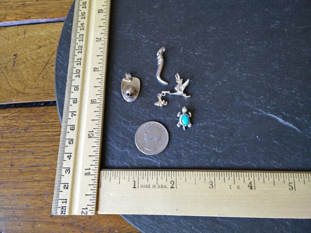 1 Vintage Sterling Silver Charm Fireman Hat Italian Horn Amulet or as ...