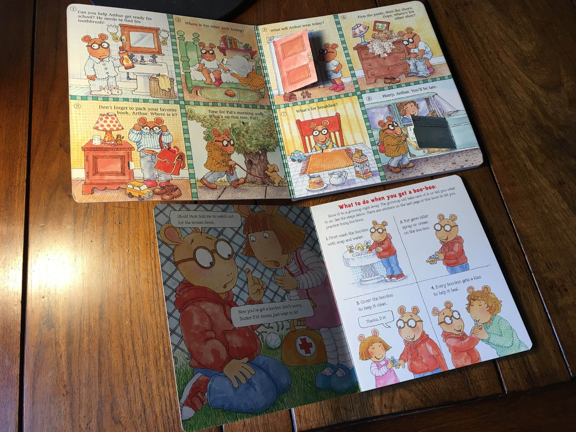 1 NOS VTG Arthur's Boo Boo Board Book New Full Page | Etsy