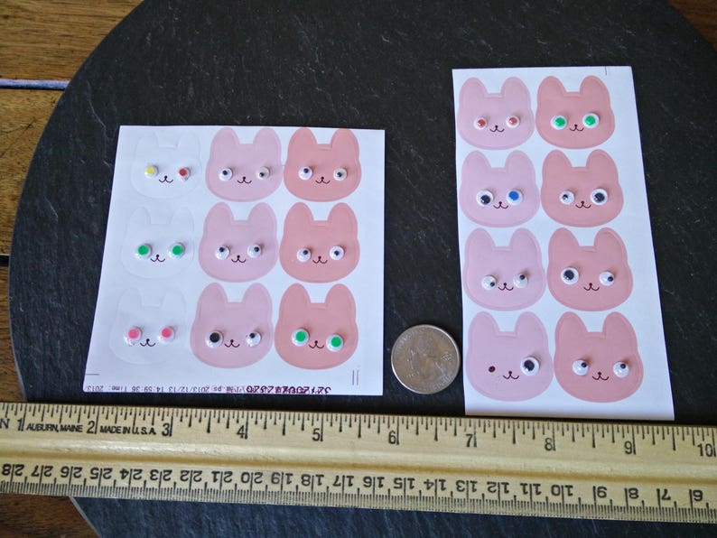12 or 24 Stickers Cute Pink Bunny Rabbit Face Kawaii Sticker 3 - Etsy